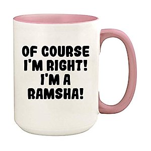 B04Y20D22W288020M04T61C15S28C-US - 15oz Ceramic Colored Handle and Inside Coffee Mug Cup, Pink