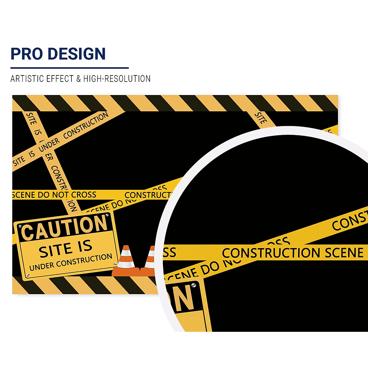 Allenjoy Under Construction Site Banner Backdrop for Boys Birthday Party Dump Truck Digger Zone Photography Decoration Supplies Construction Scene Photo Background Supplies