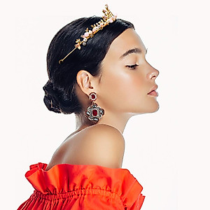 NODG Gold Tiaras for Women Bride Rhinestones Crowns for Women Gold Headbands for Women Crystal Pearl Bridal Tiaras and Crowns for Wedding Birthday Party Prom