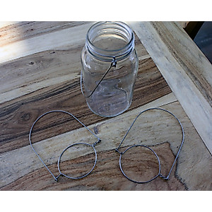 Stainless Steel Wire Handles for Mason, Ball, Canning Jars (6 Pack, Regular Mouth)