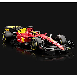 JODIYAAH Bburago 1/18 2022 F1-75 75th Anniversary F1-75#55 Carlos Sainz Alloy Luxury Vehicle Diecast Cars Model Toy Collection Gift (1/18 F1-75th No.#55)