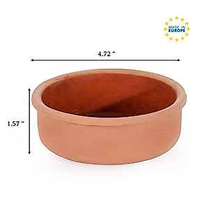 Cooking Clay Bowls Set, Clay Pot for Cooking, Traditional Mexican Dishes, Ancient Terracotta Cookware, Cazuelas de Barro Mexicanas, 6 Pcs