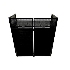 DJ Event Facade White/Black Scrim Metal Frame Booth + 20" x 40" Flat Table Top Includes Both White and Black Panels + Carrying Cases!