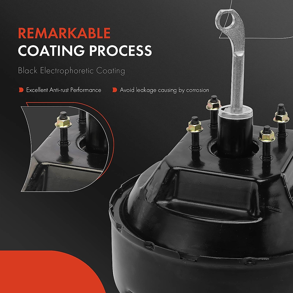 A-Premium Vacuum Power Brake Booster Compatible with Ford F-150 F-250 F-100 Bronco 1980-1983 6.6L 6.9L 7.5L Without Master Cylinder