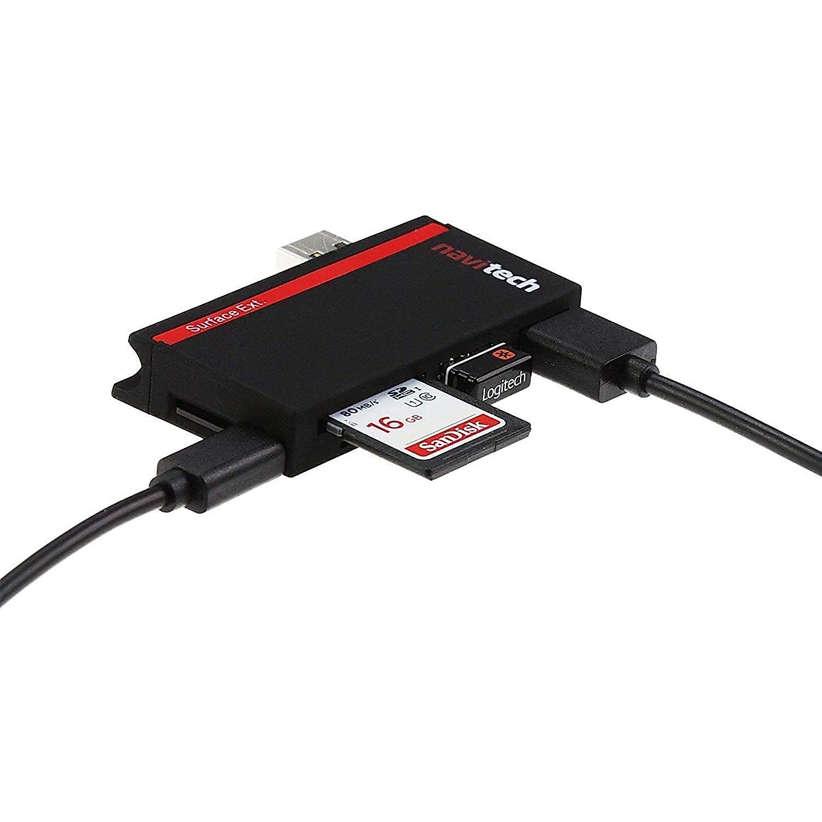 Navitech 2 in 1 Laptop/Tablet USB 3.0/2.0 HUB Adapter/Micro USB Input with SD/Micro SD Card Reader Compatible with ASUS Chromebook Flip C214 11.6"