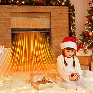 XBeauty 36 Inch Fireplace Inserts Electric Heater with Touch Screen,5 Flame Color & Timer Control,750W-1500W and Remote Control.