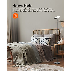 OYU LED Floor Lamp, LED Torchiere Floor Lamp, Lamp That Lights Up Whole Room, Bright Floor Lamp 30W/2500LM, 3000K-6500K with Night Light Mode & Touch Control, LED Floor Lamps for Living Room, Bedroom