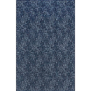 nuLOOM Elspeth Casual Faded Machine Washable Area Rug, 4x6, Navy