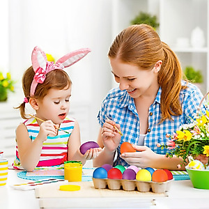 Augshy 14 PCS Plastic Egg Shakers Percussion Musical Egg Maracas Easter Egg Kids Toys (7 Colors)