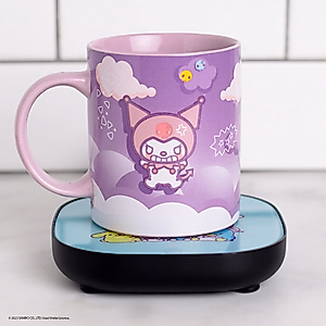 Uncanny Brands Kuromi Coffee Mug with Electric Mug Warmer – Keeps Your Favorite Beverage Warm - Auto Shut On/Off