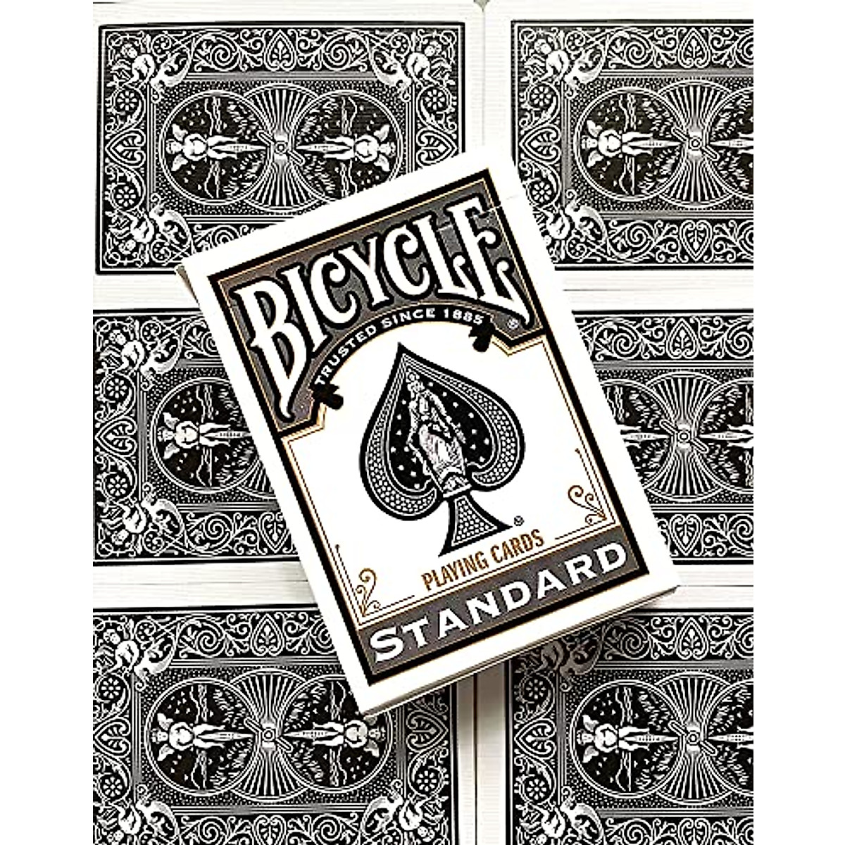 Bicycle Black Playing Cards, Standard Index, 1 Deck