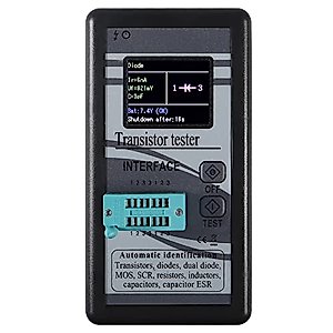 AITIAO Transistor Tester,Mosfet Transistor Capacitor Tester,Mega328 NPN PNP Transistor Diode Resistor Inductor Capacitance MOS SCR ESR Meter Automatic Checker Detector