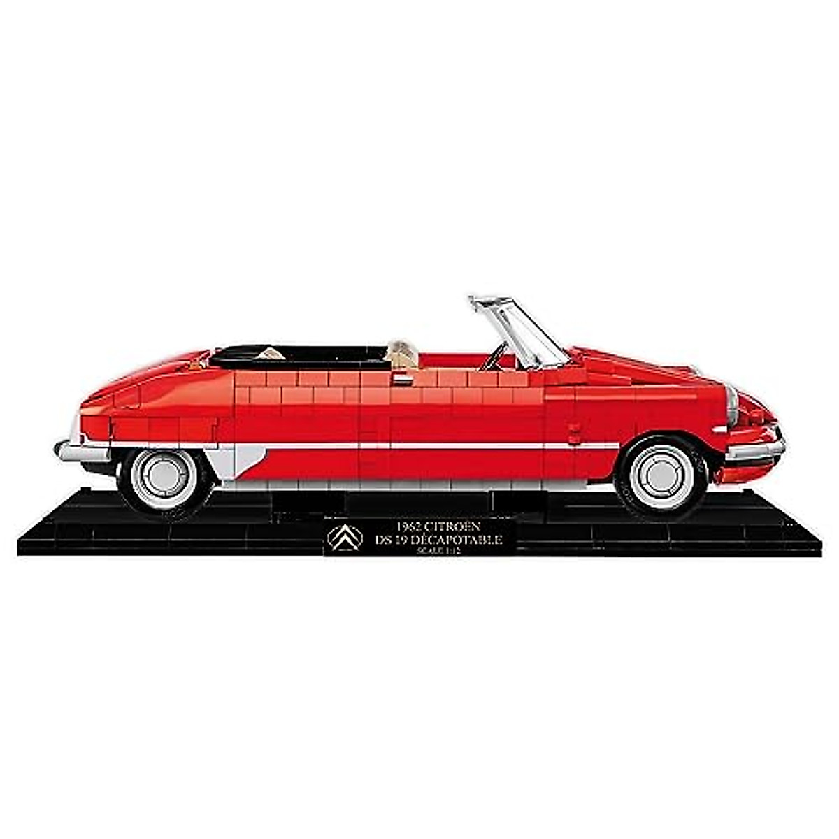 COBI Cars 1:12 Scale 1962 Citroën DS 19 Decapotable Executive Edition, Red