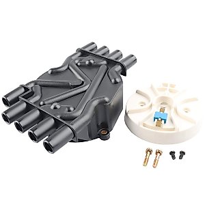 Ignition Distributor Cap and Rotor Kit, Replace D329A 10452459 Compatible with Chevy GMC 5.0 5.7 Vortec 305 350 454-1996-1999 C1500 K1500 Suburban C2500 K2500 Suburban, 1996-2000 Tahoe Yukon, More