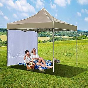 REDCAMP Instant Canopy Sidewall for 10x10ft Pop Up Canopy, 1 Pack Sunwall Only, Khaki (1 Sidewall Only, Canopy Tent NOT Included)