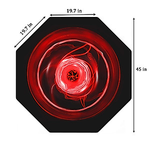 WeGuard Chair Mat for Hardwood Floor 45" X 45" Office Computer Gaming Desk Chair Mat for Hard Floor (Red)