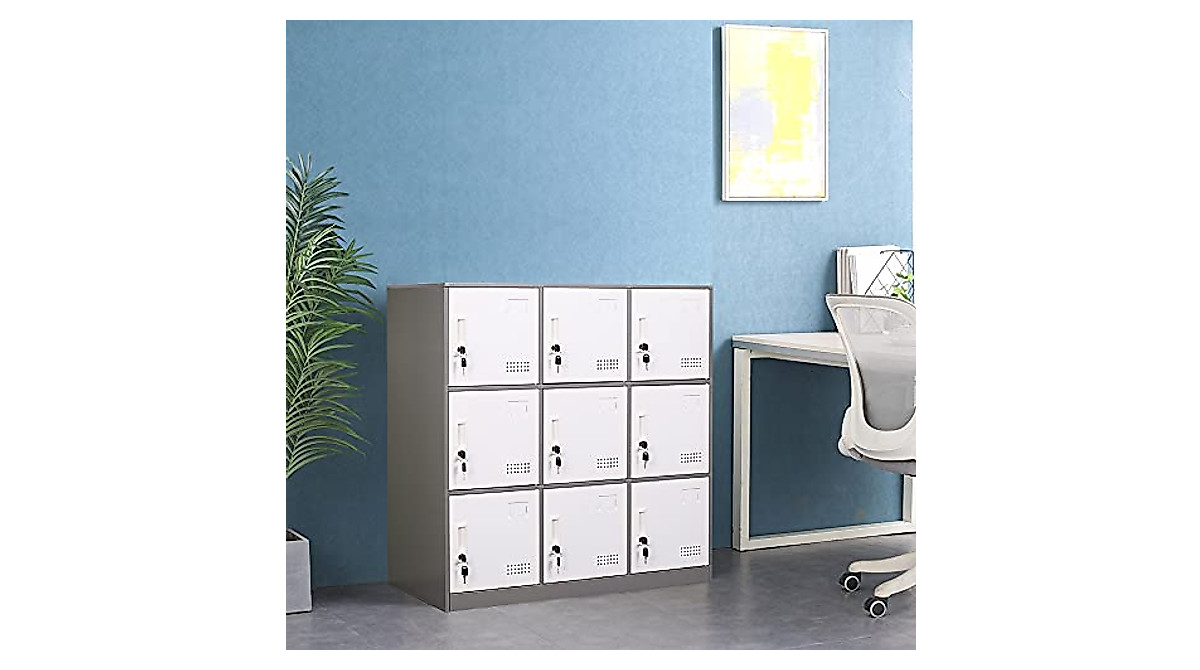 Buy iCHENGGD 9-Door Metal Locker Cabinet - Durable & Secure