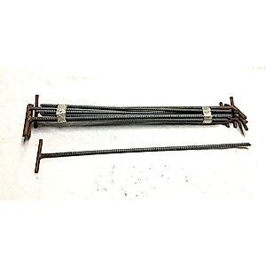 AuSable Brand 18" x 3/8" T-Bar Anchor Stakes - Landscaping, Camping & Trapping (12 PK.)