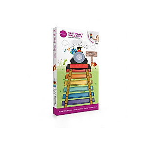 ORIBEL VertiPlay (Wall Toy) Adventure, Wooden Toy and Nursery Room Decor | Easy to Install, Just Stick & Play (Xylophone)