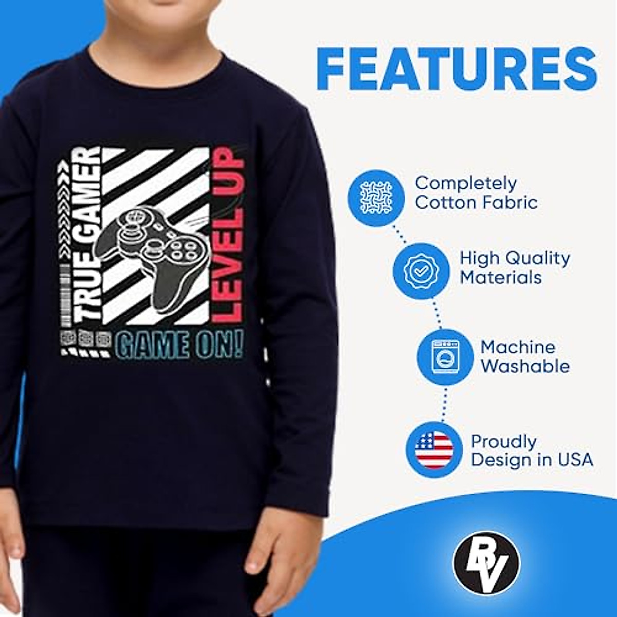 BROOKLYN VERTICAL 4-Pack Boys Long Sleeve Crew Neck T-Shirt with Chest Print | Soft Cotton Sizes 6-20 (as1, Alpha, m, Regular, Combo A)