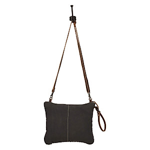 Myra Bag Mix n' Match Upcycled Canvas & Leather Crossbody Bag S-1578