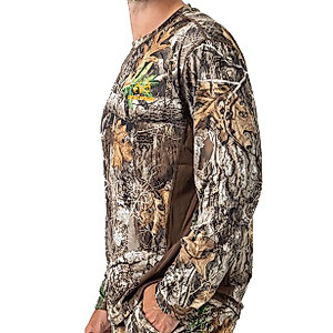 Realtree Max-7/Edge Camo Reversible Long Sleeve Performance Shirts for Hunting | Limited Edition