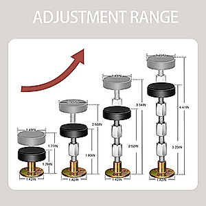 Armiika 4 PCS Headboard Stoppers, Adjustable Bed Frame Anti-Shake Tool, Bedside Antishake Telescopic Support Stabilizer for Room Wall, Beds, Cabinets, Sofas