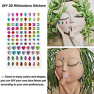 SnugMaker Face Planter Pots Head Planter, Succulent Planters, Face Flower Pot Head Planter for Indoor Outdoor Plants with Drainage Hole Closed Eyes(Light)