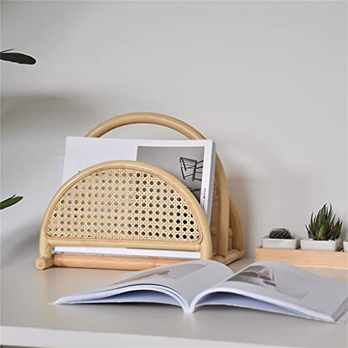 EYHLKM Nordic Magazine Rack Desktop Book Newspaper Storage Shelf Creative Display Racks Decoration