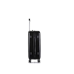 Rockland Paris Hardside Luggage with Spinner Wheels, Black, 3-Piece Set (20/24/28)