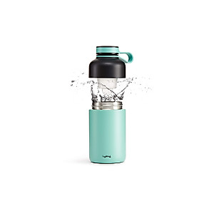 Lékué Go Insulated Bottle, 16.9oz, Gray