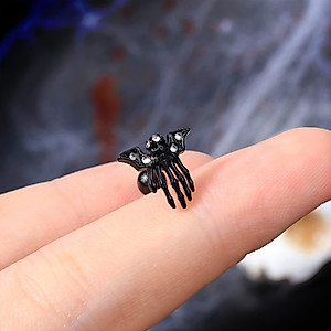 COCHARM 16g Black Bat Helix Earring Stud Halloween Bat Cartilage Piercing Bat Wing Cartilage Earrings 6mm Vampire Skeleton Hand Helix Jewelry for Women Man