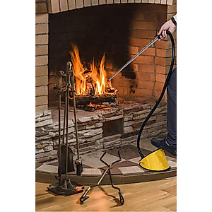 Fireplace Bellows Indoor. Large Capacity Fire Blower for Fireplace, Fire Pit, Stove, BBQ, Outdoor Camping.Foot Air Pump with Collapsible Blower Pipe