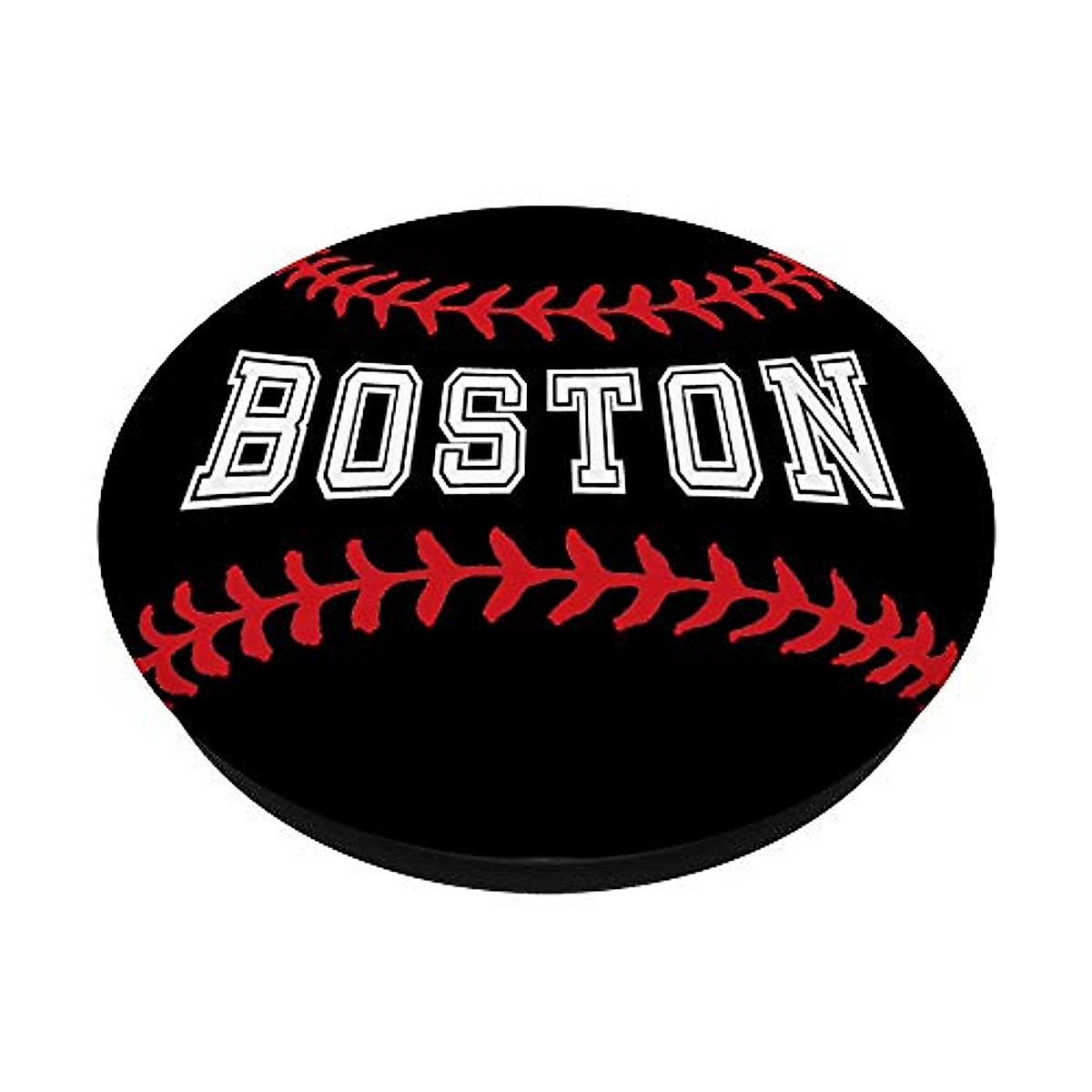 Baseball Ball Graphics on Black: Sports - Boston PopSockets PopGrip: Swappable Grip for Phones & Tablets