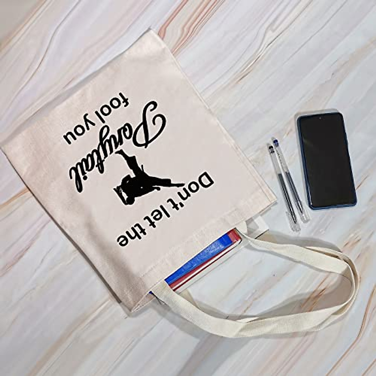 VAMSII Karate Gifts for Girls Karate Tote Bag don't Let the Ponytail Fool You Taekwondo Tote Bag Martial Arts Gifts for Women (don't let the ponytail fool you Tote)