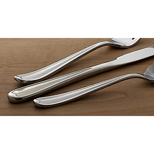 Oneida Dylan 42 Piece Everyday Flatware, Service for 8, 18/0 Stainless Steel, Silverware Set