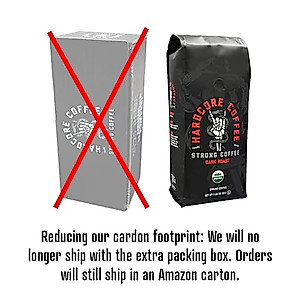 Hardcore Ground Coffee, High Caffeine, strong roast 16 Oz