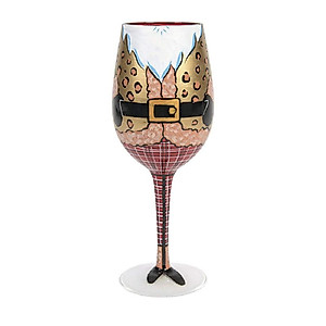 Enesco Lolita Snazzy Santa Wine Glass