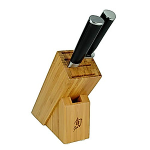 Shun Cutlery Classic 3-Piece Build-A-Block Set, Kitchen Knife and Knife Block Set, Includes Classic 8" Chef's Knife & Combination Honing Steel, Handcrafted Japanese Kitchen Knives