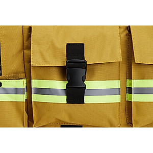 LINE2design Elite Firefighter Gear Bag - Fireman Premium Rescue Turnout Fire Gear Bag with Shoulder Strap - Yellow