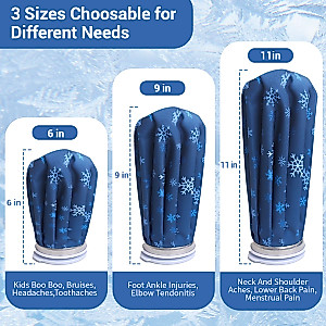 NEWGO Ice Pack for Injury Reusable, Small Ice Bag Refillable Ice Pack for Hot Cold Therapy and Pain Relief, Hot Water Bag, No-Leak Medical Ice Bag (6 Inch)