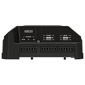 Stetsom IR 400.4 2 Ohms Compact Digital 4 Channels Amplifier, IRON LINE, 400 Watts RMS 400x4, 2Ω Stable, Multichannel Digital Car Audio Amp TS, Full-Range Sound Quality, Crossover