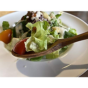 FAAY 2 Teak Serving Spoons, 9.5 Inches Wooden Spoon, Small Cooking Spoon, Salad Servers, Handcrafted from High Moist Resistance Teak, 100% Healthy Utensils