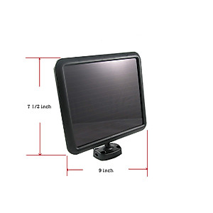FORCETEKDATA Solar Panel 6 Volts Battery Charger with 2.1x5.5mm Center-Positive Jack and 15 Feet Cable Line-Black