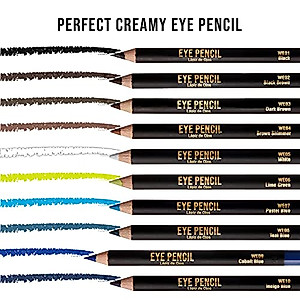 KISS NEW YORK Professional Slim Eye Pencil, Creamy Soft Eye Liner, Smooth Long-Lasting Rich Eyeline Color, Natural Eye Makeup, Water-Resistant (Cobalt Blue)