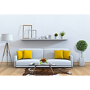 bonanza leathers Genuine Cowhide Rug Classic Tricolor Size S/L/XL 5X6/6X7/7X8 FT (L)