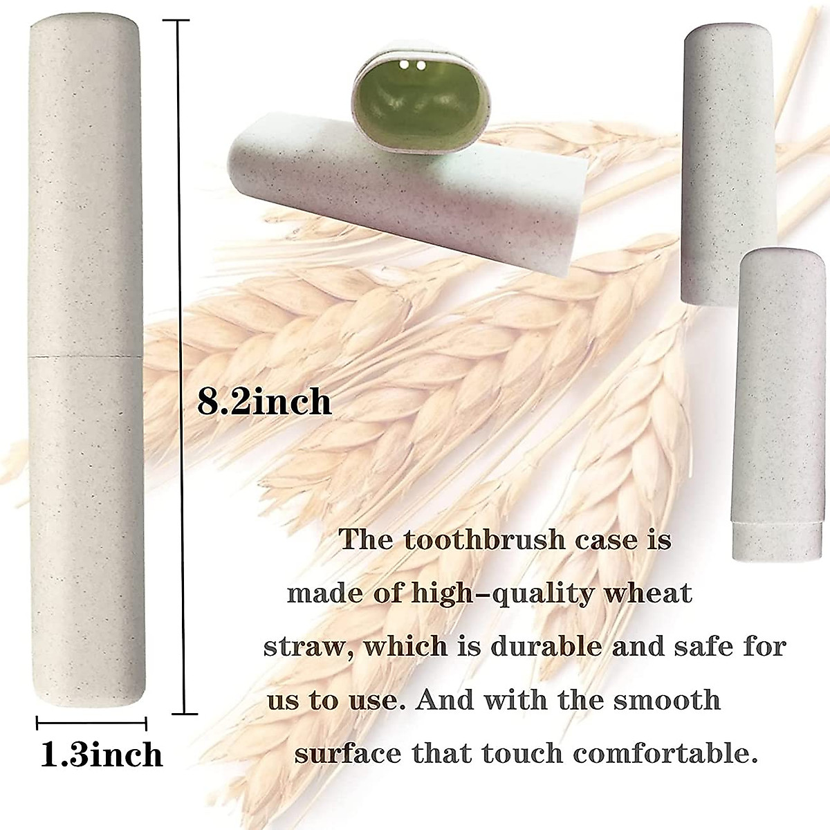 ssupfree 4 Packs Toothbrush Covers, Travel Toothbrush Holder Plastic Breathable Toothbrush Travel Containers for Travel School Business Camping Toothbrush Case, Blue,Green,Beige,Pink