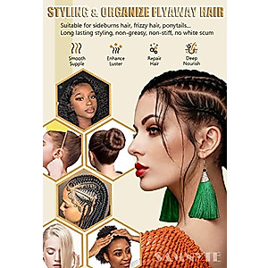 Samnyte Hair Wax Stick, Wax Stick for Hair Wigs, Fly away Hair Tamer Stick for Smoothing Flyaways & Taming Frizz, Flyaways Hair Stick Hair Wax for Women & Baby Hair, New Upgrade Slick Stick 2.7 Oz