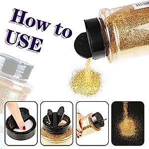 TORC Red Fine Glitter 1 Pound 16 OZ Glitter Powder for Tumblers Resin Crafts Slime Cosmetic Nail Painting Festival Decoration