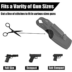 LUCYLANKER Universal Gun Holster,IWB OWB Gun Holster,Tactical Pistol Bags Waistband,The Waistband Pistols Holsters for Right and Left Hand, Draw Holster for Men/Women (with Mag Pouch)